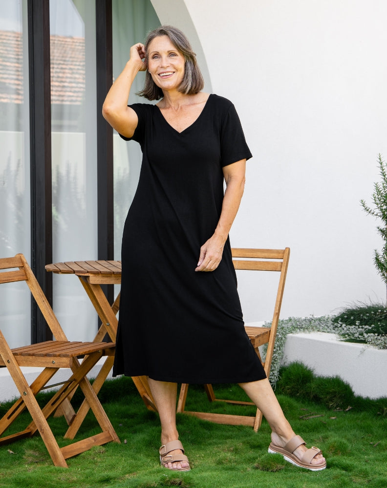 Harper Midi Slip Dress – Stretchy Everyday Dress | Sizes 10–26 – Freez ...