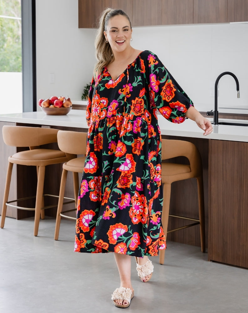 Jamie Dress - Sunset Garden – Freez Clothing
