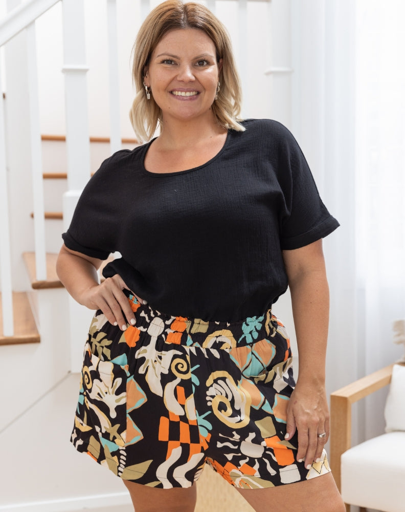 Sabrina Short - Sunset Aztec – Freez Clothing