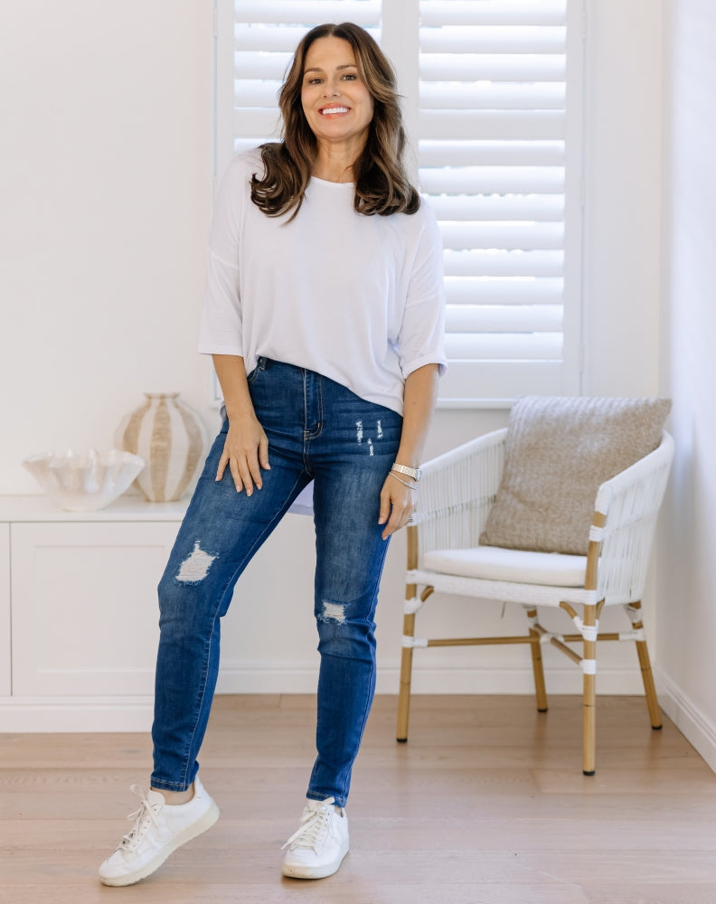 Jenny Stretch Jean - Dark Denim – Freez Clothing