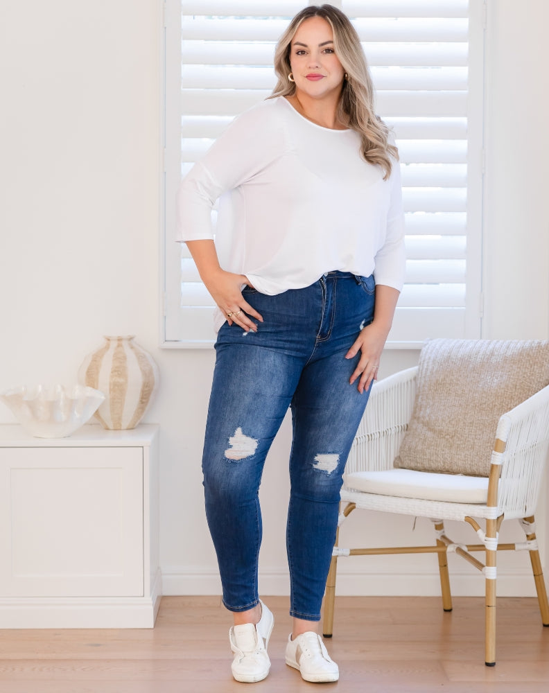 Jenny Stretch Jean - Dark Denim – Freez Clothing